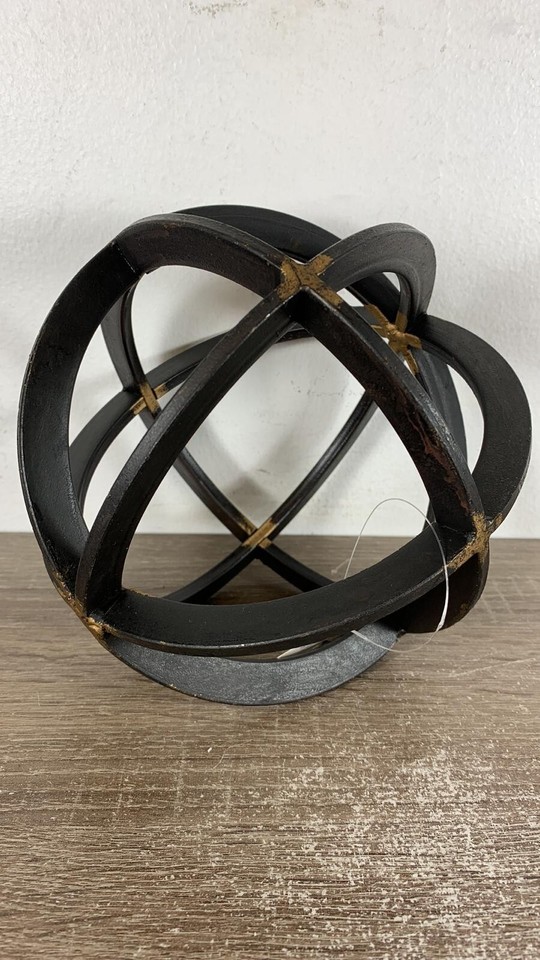 Black & Gold Banded Decorative Sphere - Medium | eBay