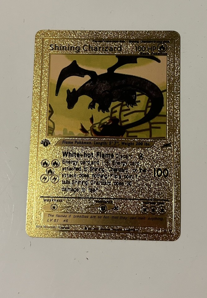 1995-2000 Golden Shining Charizard RARE Pokémon 107/105 | eBay