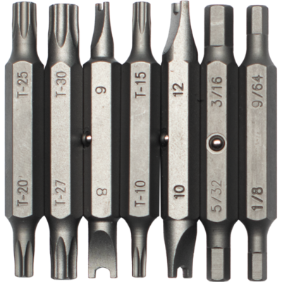 Megapro Tamperproof Screwdriver Replacement Bit Set Security Torx, Hex ...