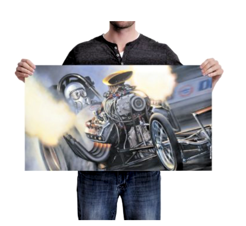 THE SURFERS 20x36 Vinyl Banner Poster, dragster, nhra, hot rod, drag ...