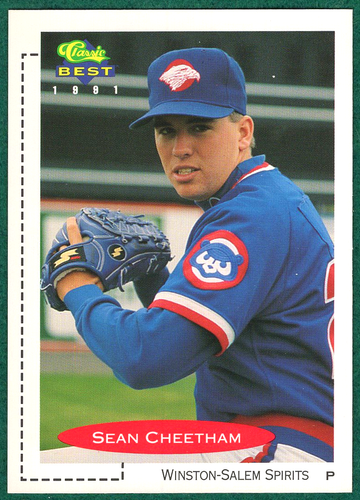 Sean Cheetham - 1991 Classic Best #231 - Winston-Salem Spirits Baseball ...