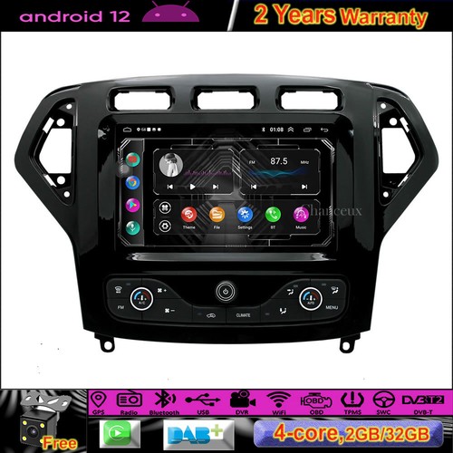 9"Android 12 Autoradio BT GPS SAT Nav DAB WIFI Carplay For Ford Mondeo ...