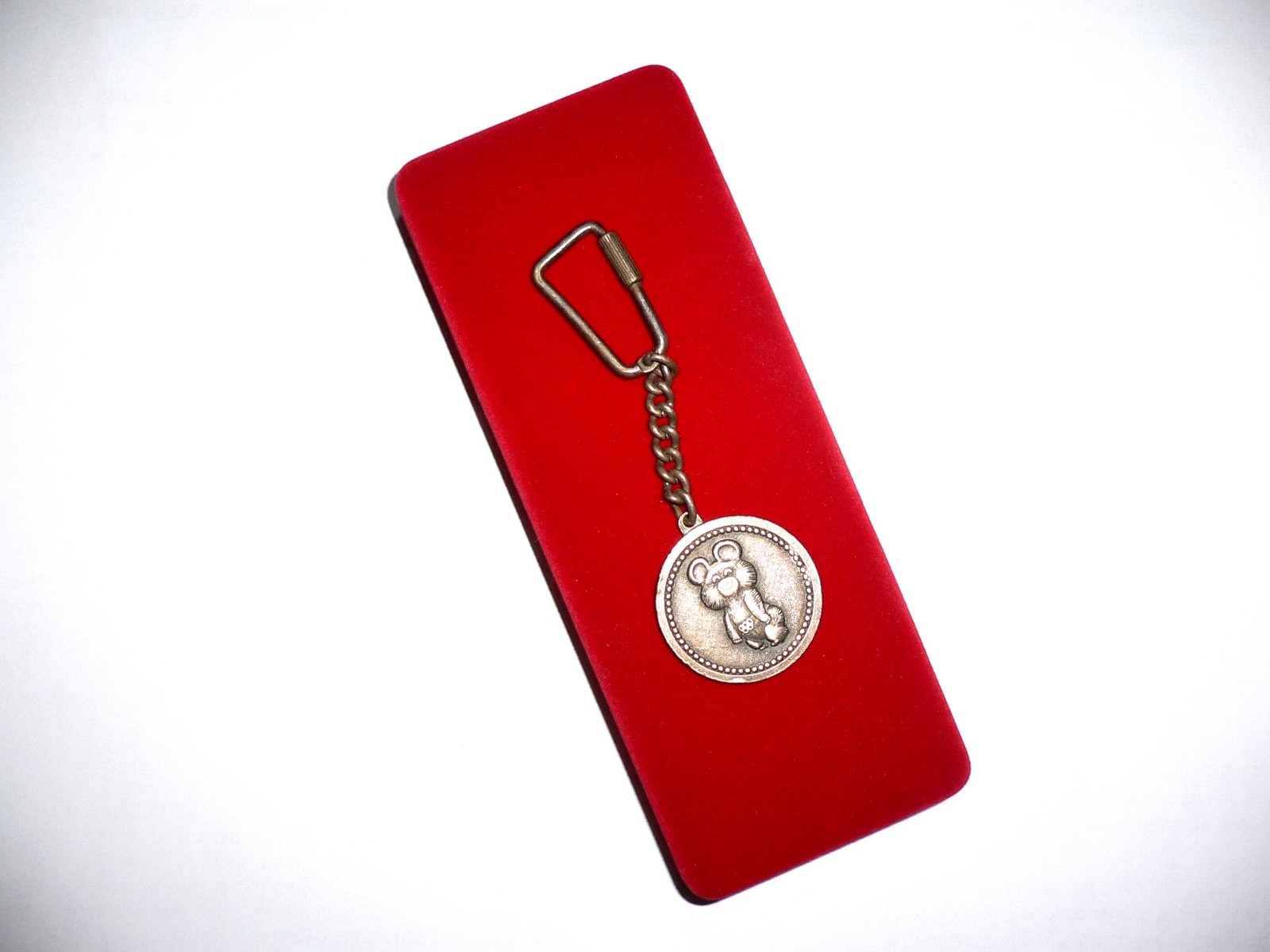 1980 OLYMPIC GAMES MOSCOW USSR Keychain Moscow Olympic Emblem & Mascot ...