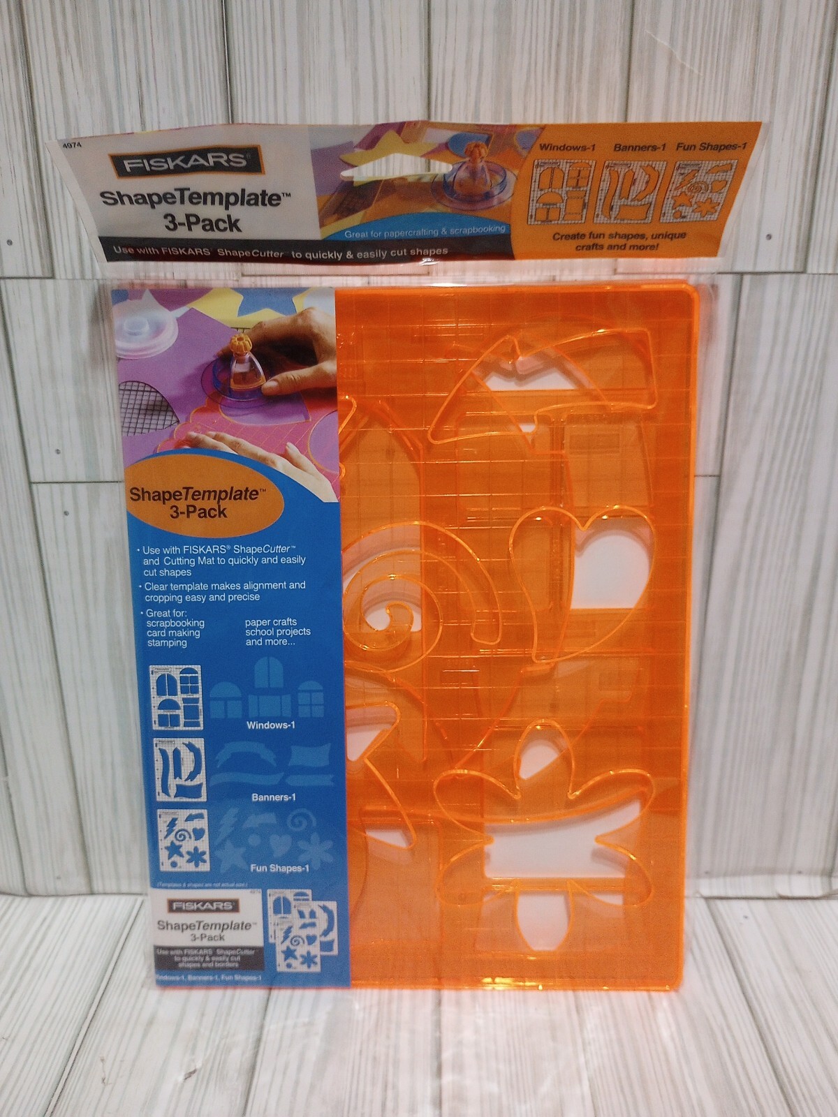 Fiskars 3-pack Craft Template Shapes Scrapbooking Kit for sale online ...