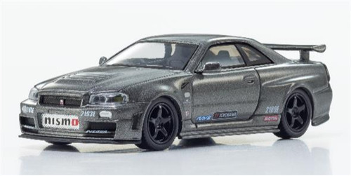 Kyosho 1:64 GTR R34 R35 GT3 Gray / MOTN LED BASE SYSTEM Model Car | eBay