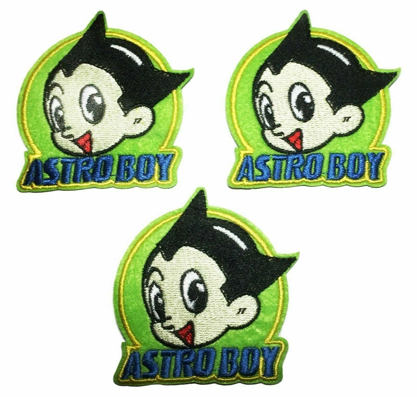 Astro Boy Character Face Embroidered Iron on Patch Set of 3 | eBay