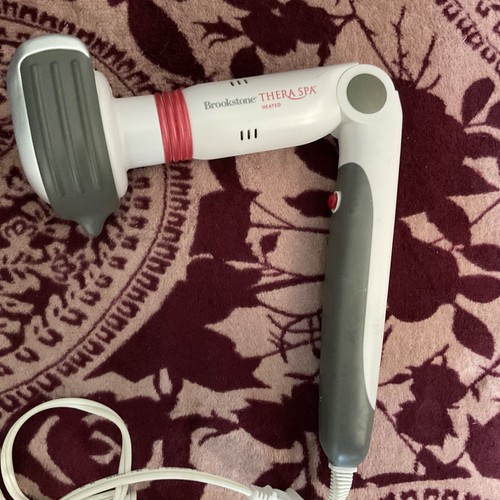 Brookstone Thera Spa Heated 2 Speed Massager Adjustable Swivel Head ...