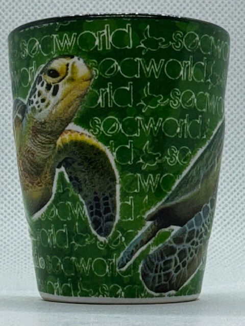 Sea World Green Turtle Shot Glass | eBay