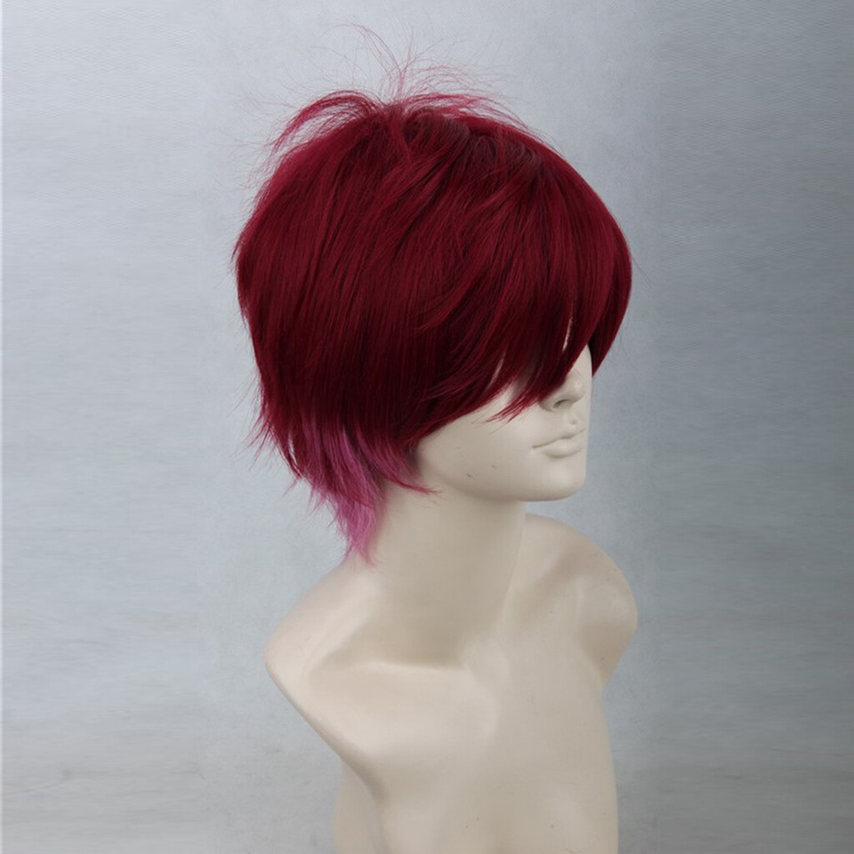 [wamami] For Adult Claret-Red Short Cosplay Wig Party | eBay