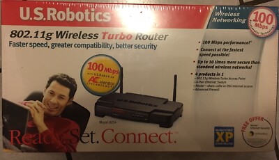 💥U.S.Robotics USR8054 802.11g Wireless Turbo Router with 100 Mbps ...