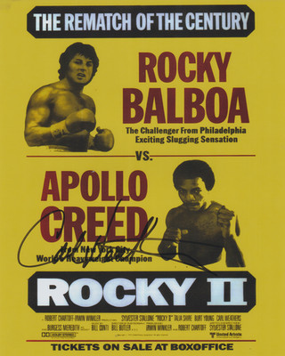 CARL WEATHERS ROCKY 2 SIGNED 8X10 COLOR PHOTO AUTOGRAPH APOLLO CREED | eBay
