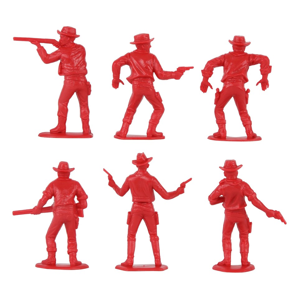 TimMee Yellow COWBOYS Red INDIANS 40 Processed Plastic Western 1:29 ...