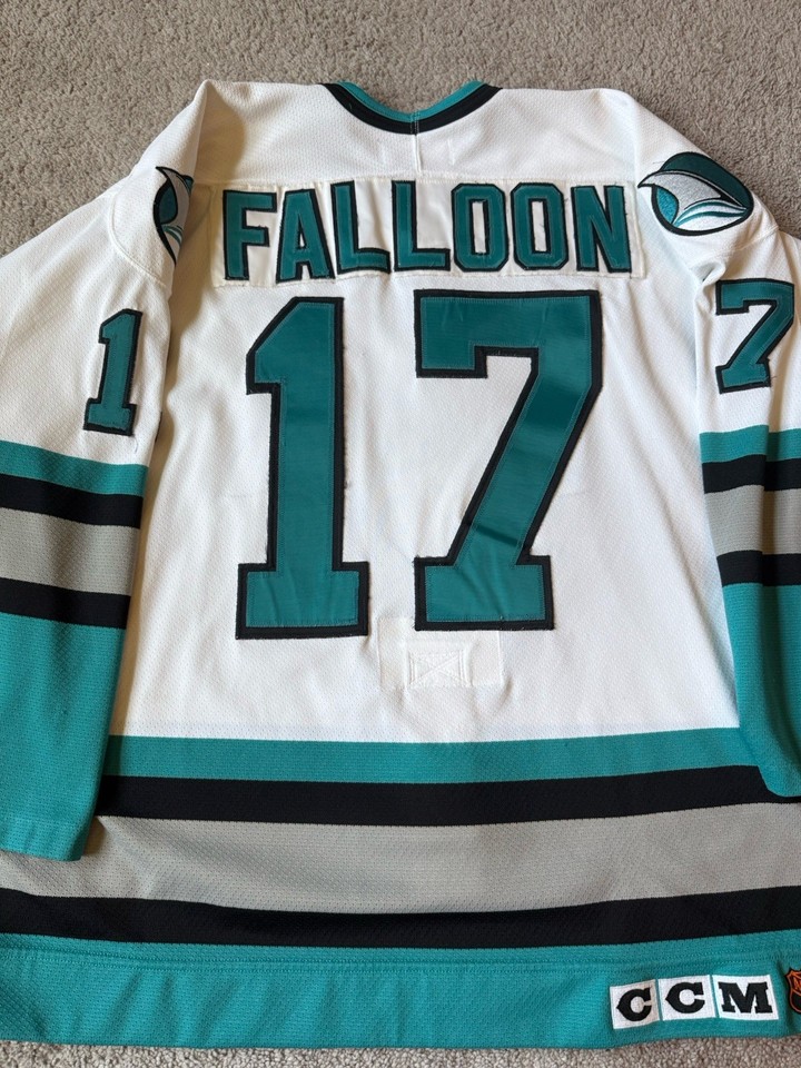 San Jose Sharks Falloon 1992 75th Anniversary Inaugural Authentic CCM ...