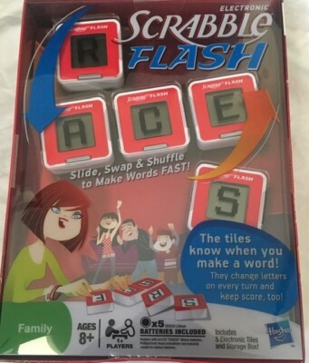 Hasbro Scrabble Flash Electronic Family Word Game - NEW in Factory ...