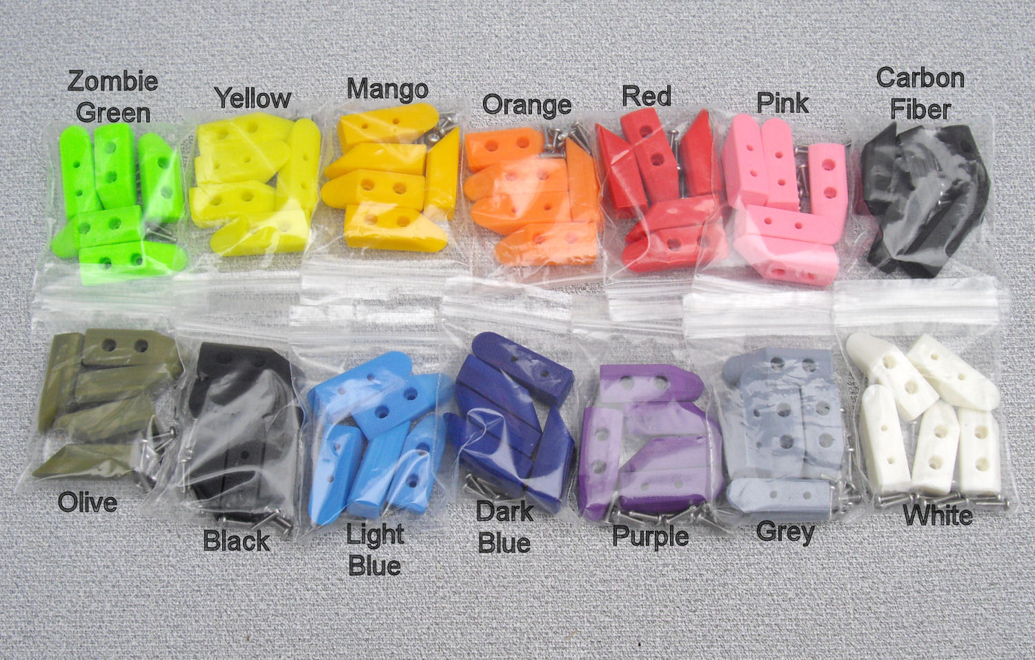 Five (5) 3D Printed 1911 Magazine Bumpers (with screws), assorted ...