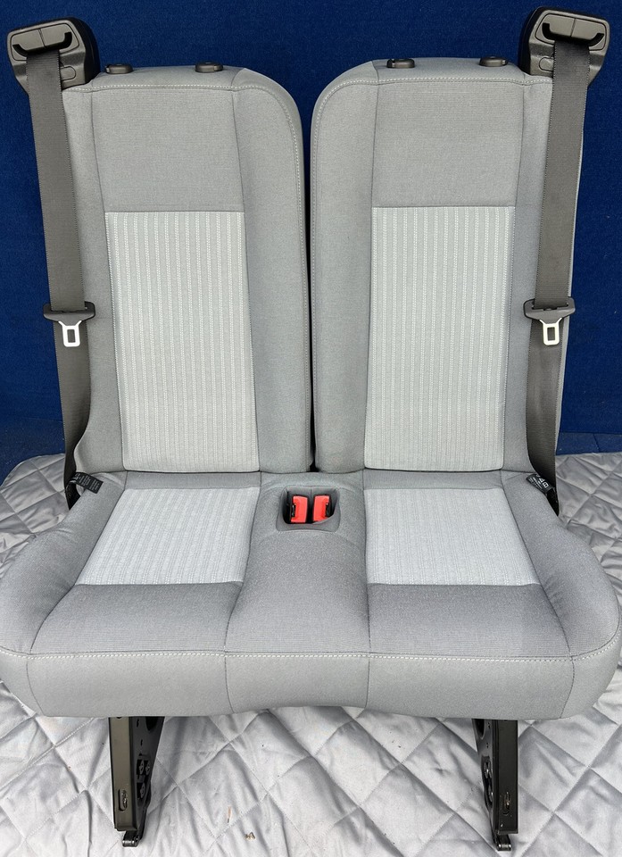 2019 2018 2017 Ford Transit 350 Back Row Center Seat Dark Gray Cloth W ...