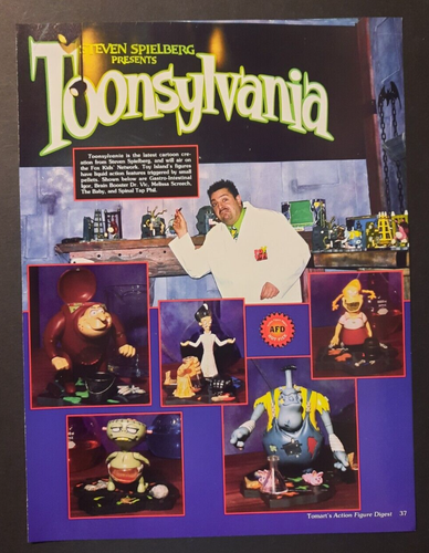 1998 TOONSYLVANIA Figures Steven Spielberg toys ~ Magazine Preview Page ...
