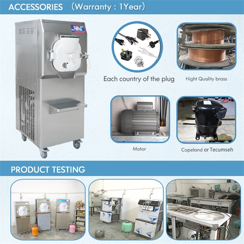 Kolice 9-11 gal/hour Italian Ice Machine Sorbettos Gelato Ice Cream ...