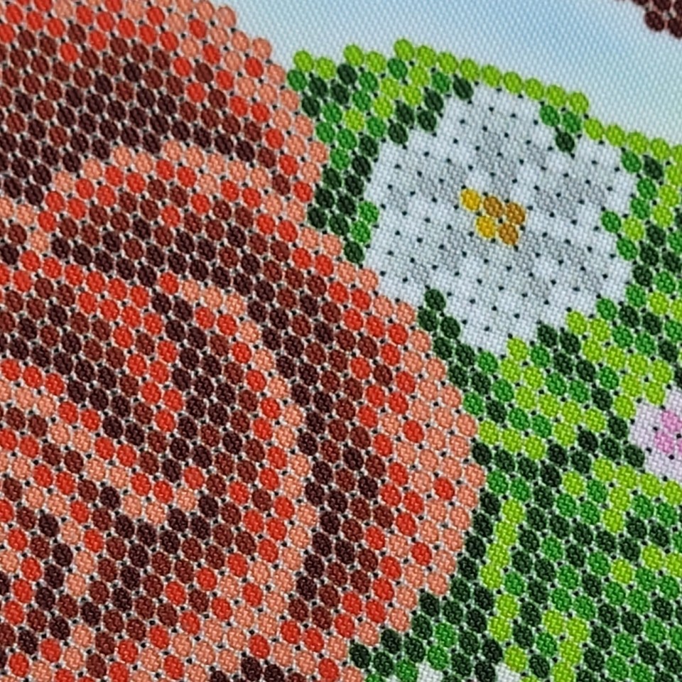 Bead Embroidery Kit DIY Beaded Stitching Stamped Bead Needlepoint Roses ...