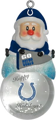 Indianapolis Colts Santa Mini Snow Globe Christmas Ornament | eBay