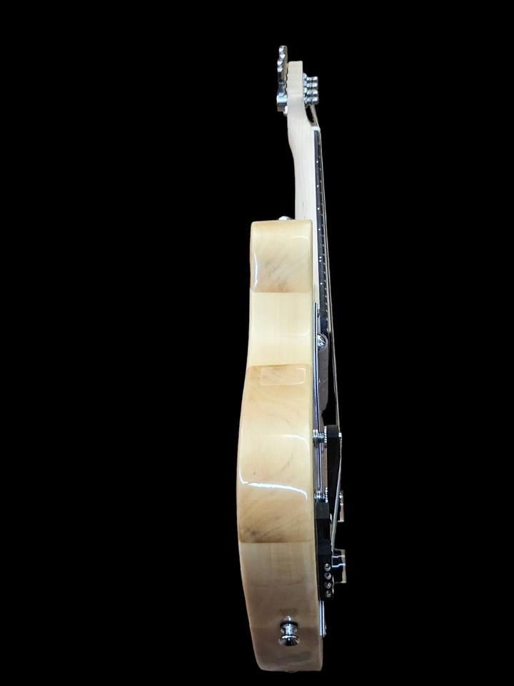 GREAT PLAYING NEW 4 STRING SOLID BODY NATURAL FINISH ELECTRIC MANDOLIN ...