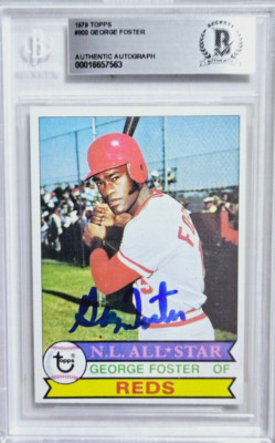 1979 Topps #600 George Foster Signed Baseball Card Autograph Auto BGS ...