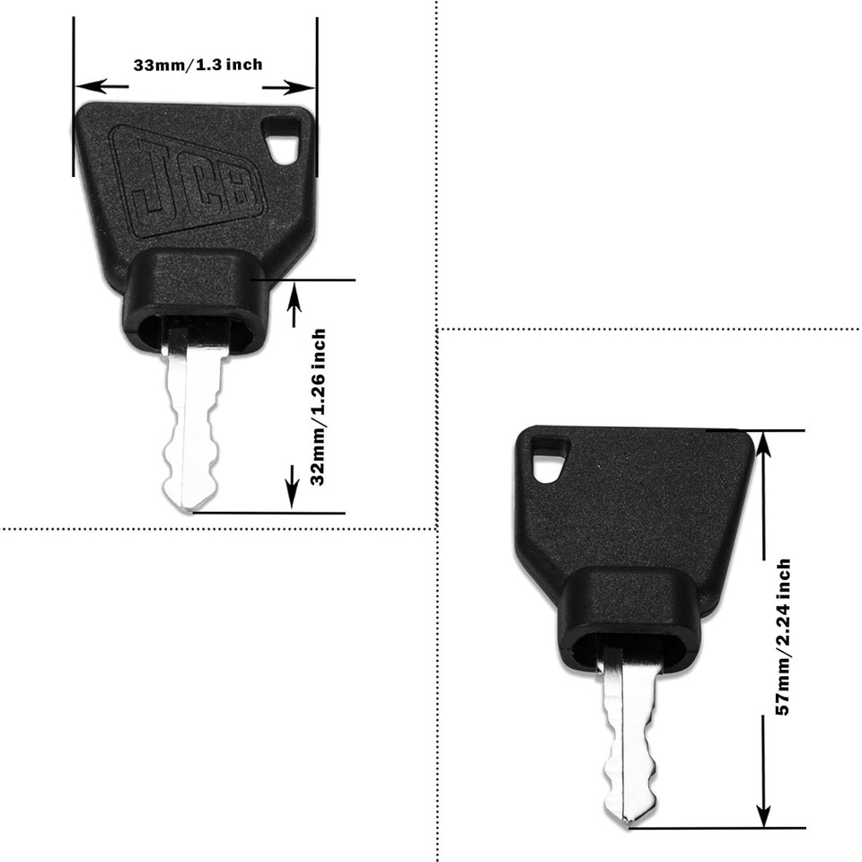 2PCS JCB Bomag 14607 Master Plant Keys Excavator Digger & Dumper ...