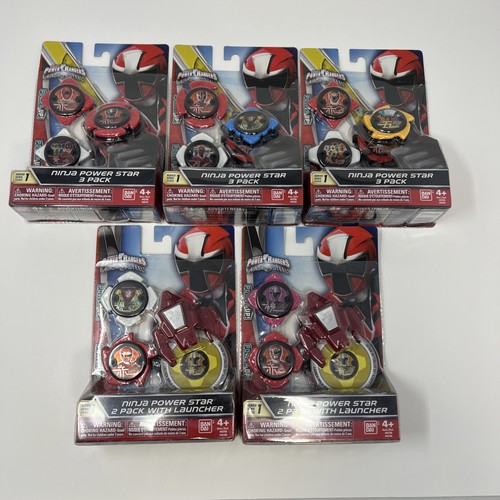 LOT Power Rangers Ninja Steel Ninja Battle Set Foam Star Discs w ...