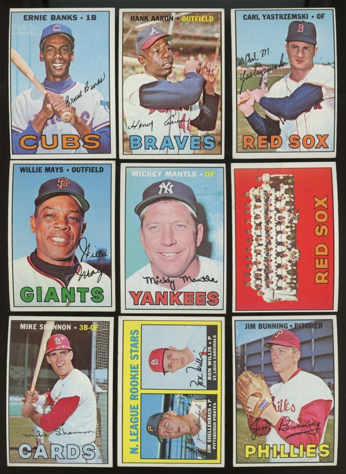 1967 Topps Baseball Complete Set VG-EX/EX w/ Wrapper, High #s ...