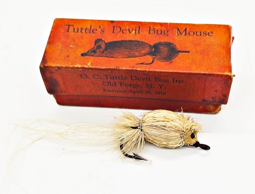 OC Tuttle Devil Bug Mouse Lure NY c 1920s White In Box | eBay