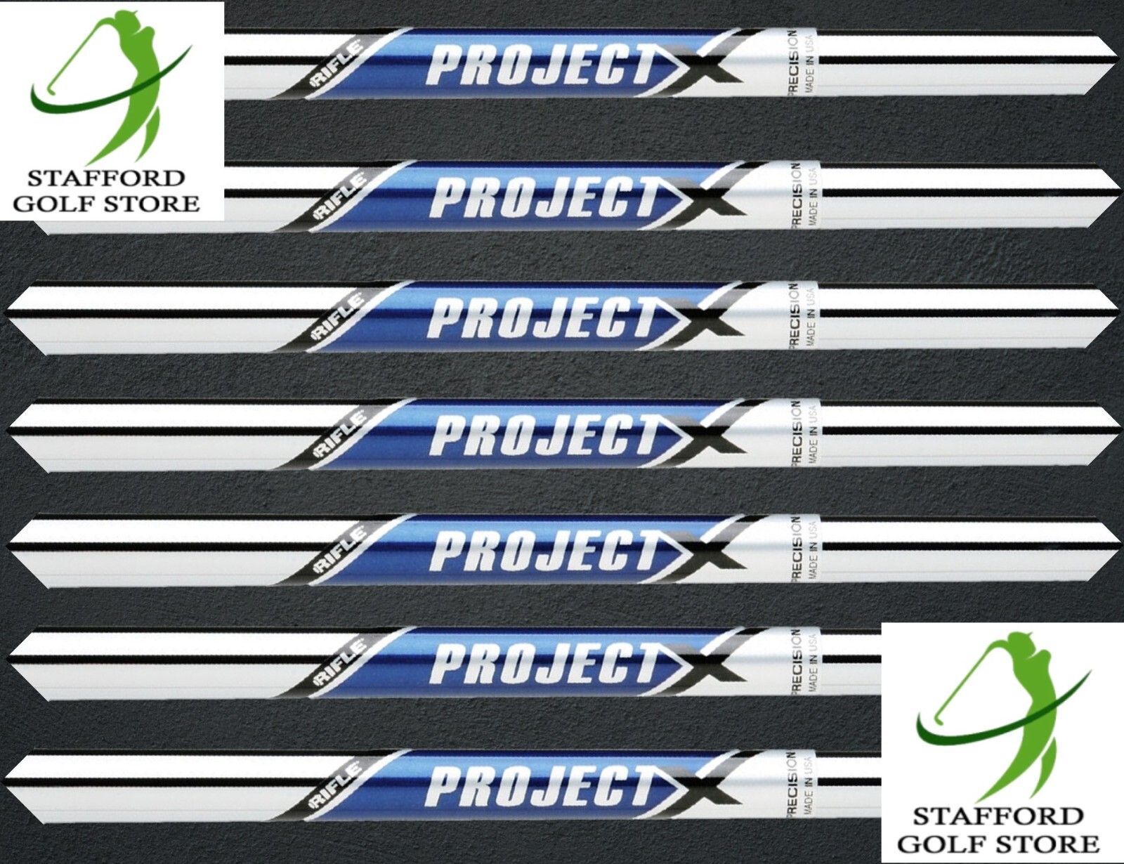 Project X RIFLE .355" Taper Tip Steel Iron Golf Shafts SET 5.0/5.5/6.0 ...