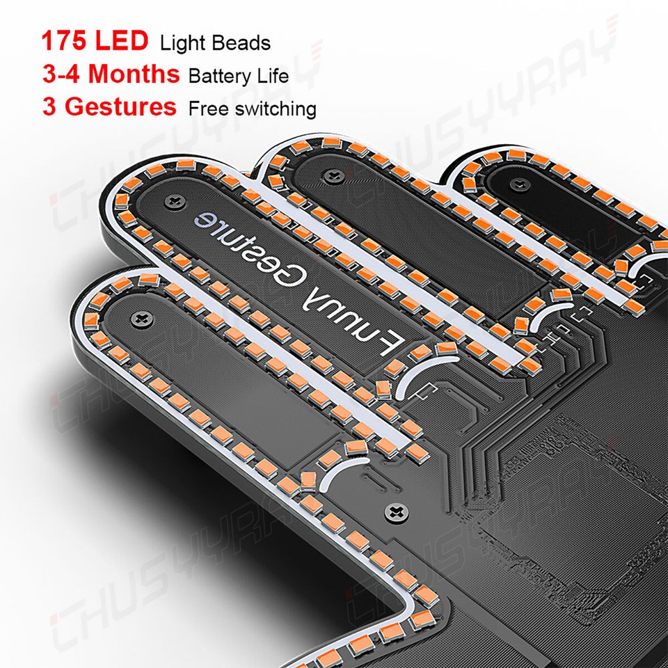 Hand Gesture LED Light for Car Finger Gesture Light with Remote Car LED ...