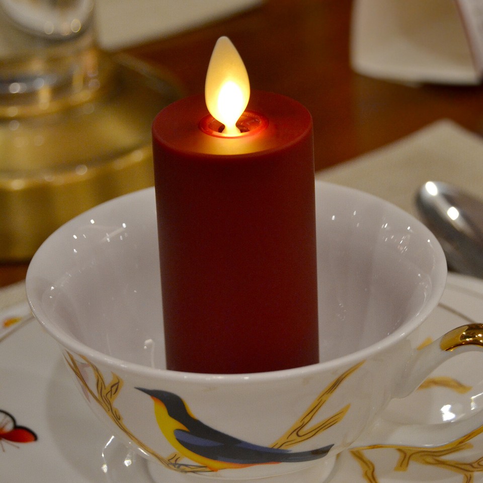 2PCS Luminara Flameless Votive Led Candles Moving Wick with Timer for ...