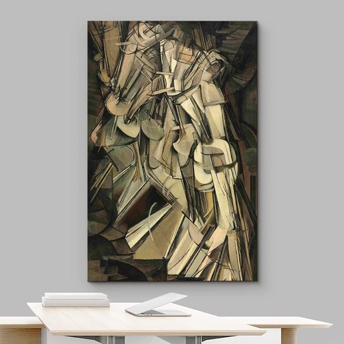 24"x36"-Marcel Duchamp Canvas Wall Art Print - Nude Descending a ...