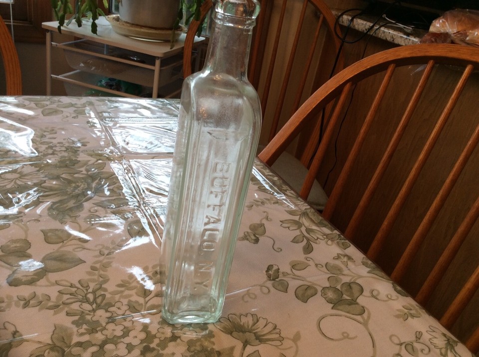 large early antique NY medicine bottle - R. V. Pierce, MD. Buffalo N.Y ...