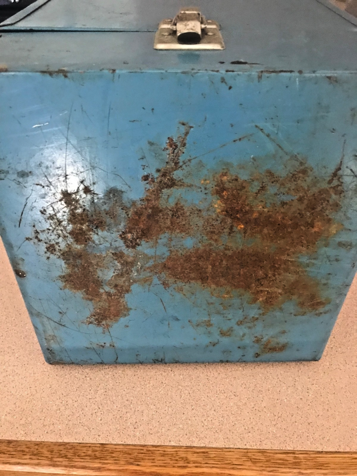 Vintage Sears and Roebuck Light Blue Metal Coleman Lantern Case | eBay