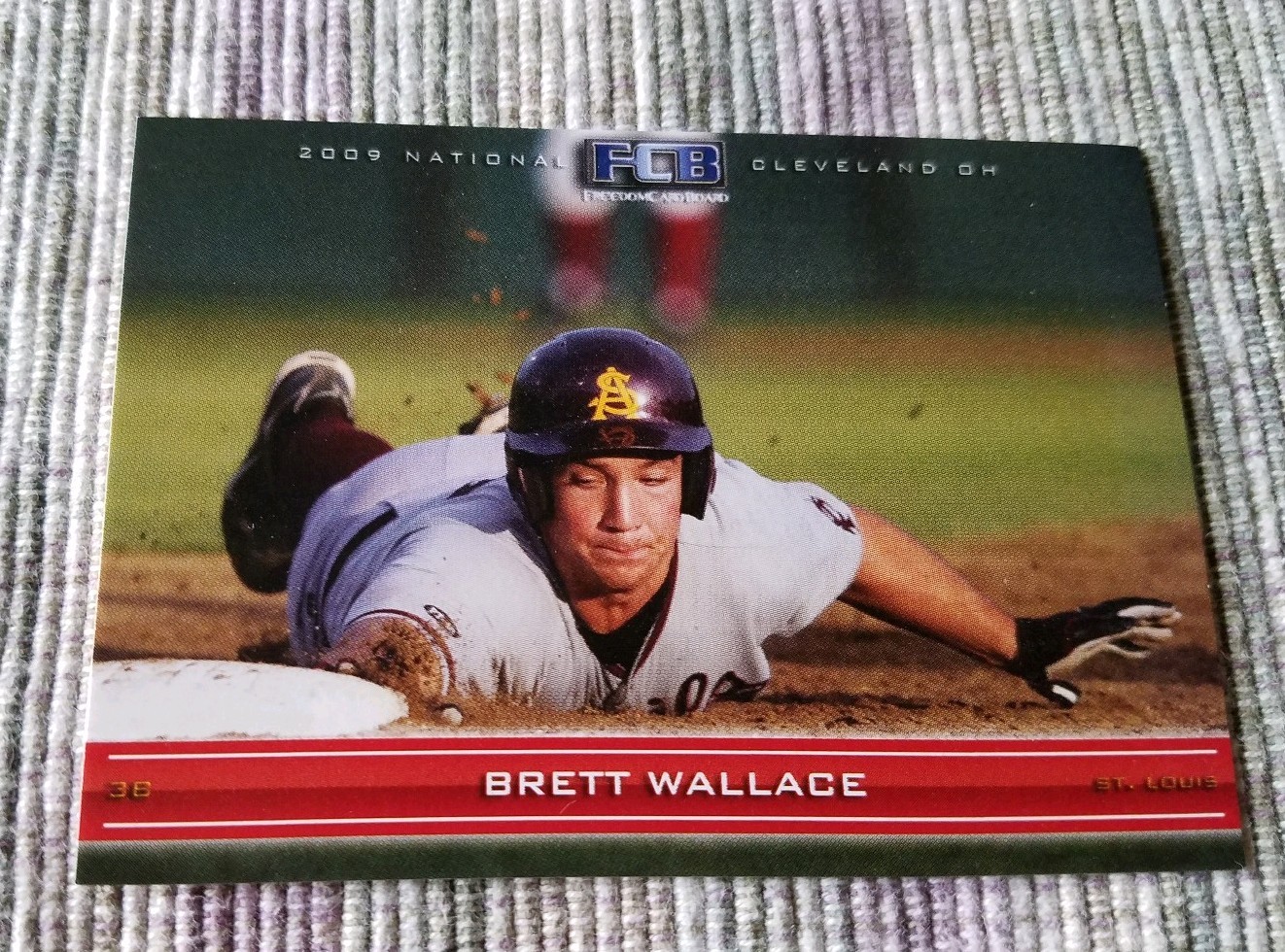 2009 Freedom Cardboard #FCB-4 Brett Wallace Quad Cities Springfield NM ...