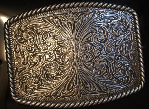 Nocona Rectangle Western Floral Scroll Belt Buckle 37003 | eBay