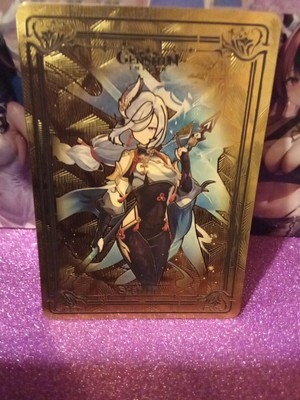 Shenhe Gold Foil Genshin Impact Waifu Trading Card | eBay