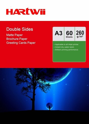 A3 Double Sided Matte Matt Thick Photo Paper 260Gsm Inkjet Paper - 60 ...