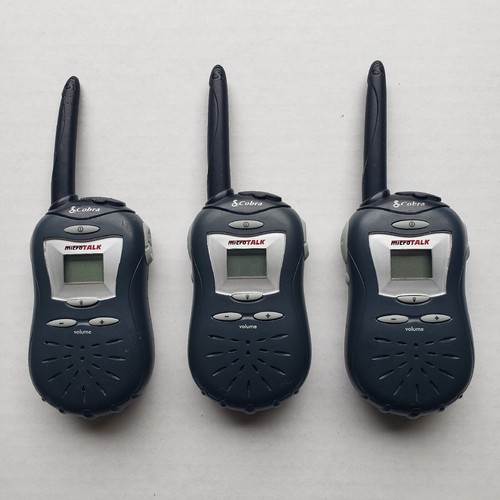Lot Of 3 Cobra Microtalk Walkie Talkies Model FRS 105 Handheld Two-Way ...