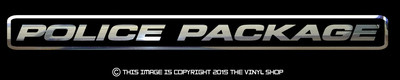 X1 CHROME "Police Package" Outlined Police Car Package Viny Decal P71 ...