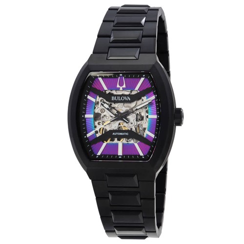Bulova Maquina Automatic Rainbow Semi-Skeleton Dial Men's Watch 98A320 ...