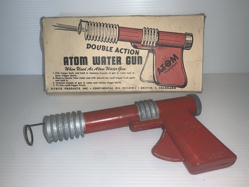 Flyright USA Atom Bubble Gun Mint in Box Early Metal Space Ray Gun ...