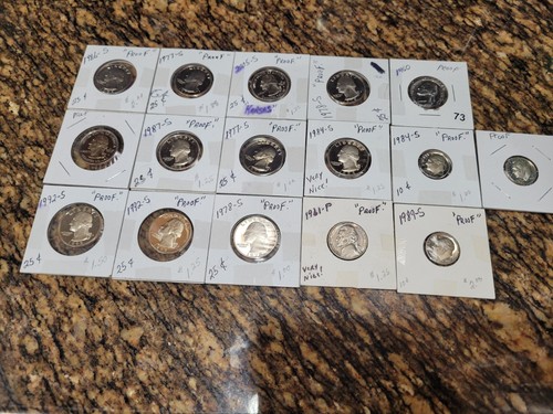 Mixed Lot Of US Proof Coins, Quarters Nickles And Dimes, Some Toning | eBay