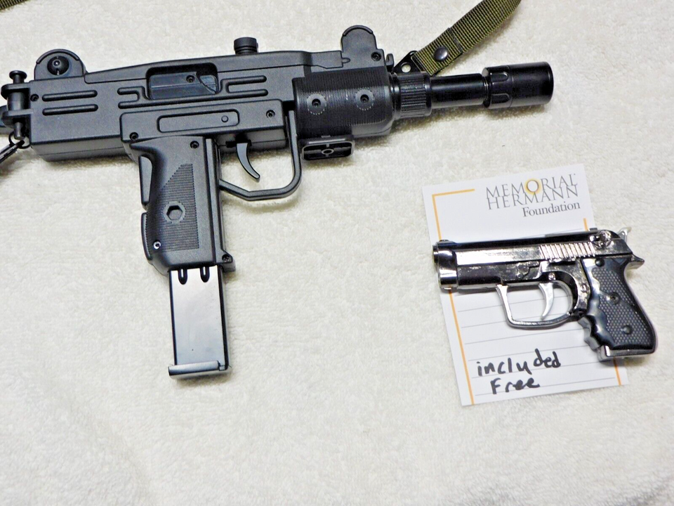 Mini UZI Submachine Gun Pistol Jet Torch Lighter Combo USA Stocked ...