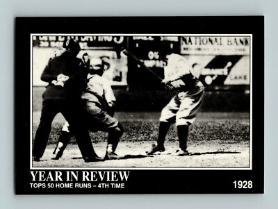 1992 Conlon Collection TSN Baseball Card #20 Babe Ruth Year In Review ...