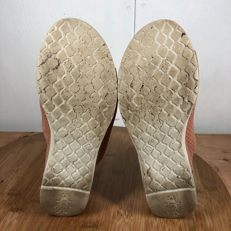 Fly London Sandals 39 Womens 8 Wigg Slides Wedge Platform Pink Leather ...