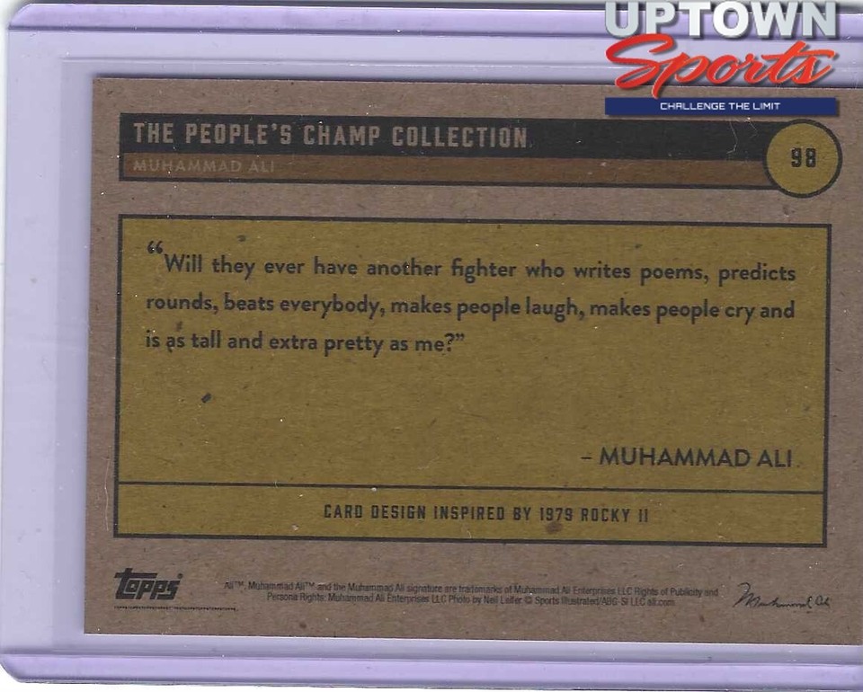 2021 Topps Muhammad Ali People’s Champ -Card #98 Quotes from the Champ ...