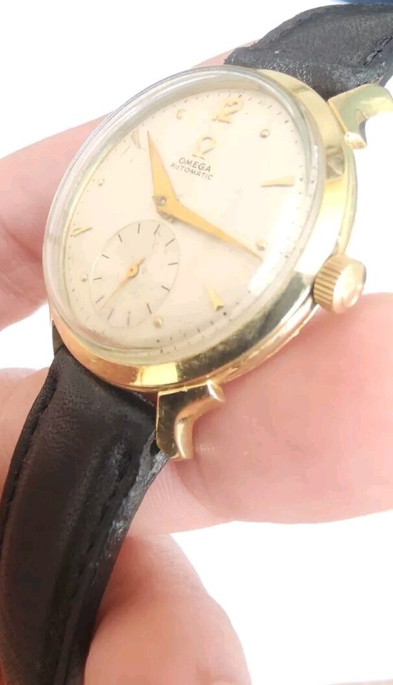 Vintage Omega Automatic Bumper Cal 342 Ref F6238 Men's GF 33mm Dog Legs ...